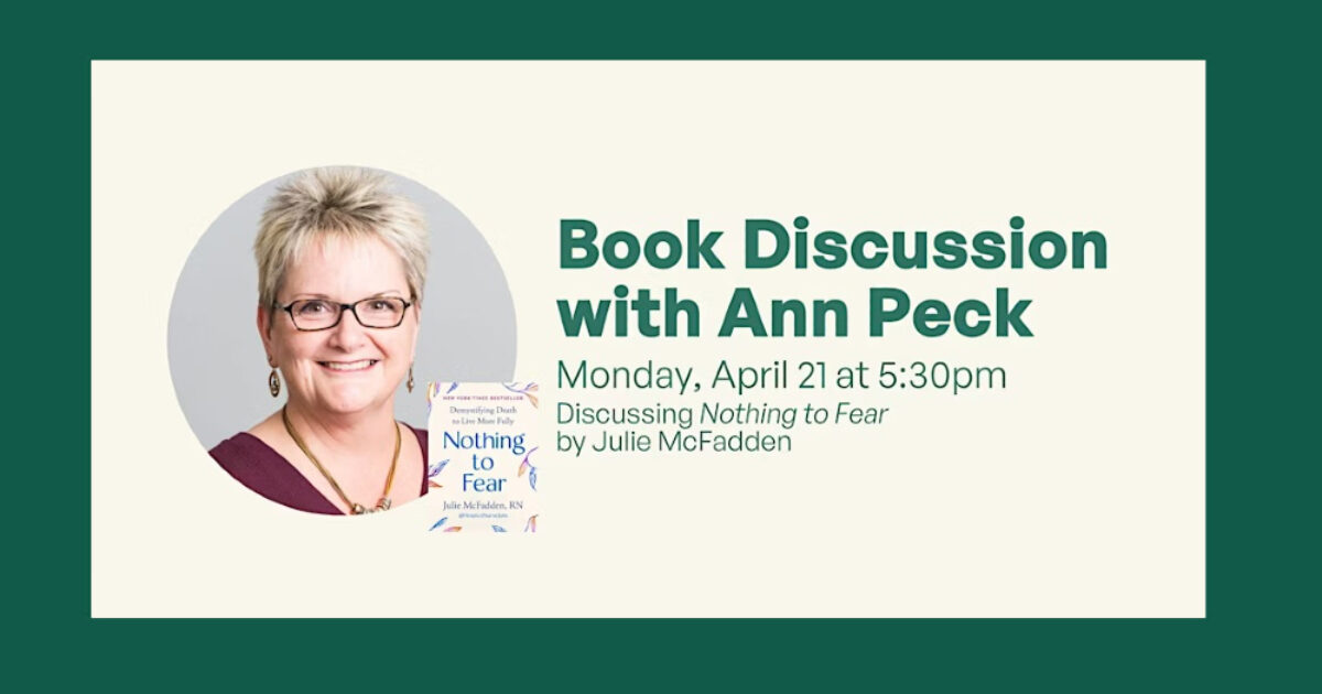 Book Love Hosts: Book Talk with Ann Peck | Nothing to… - The Pinehills