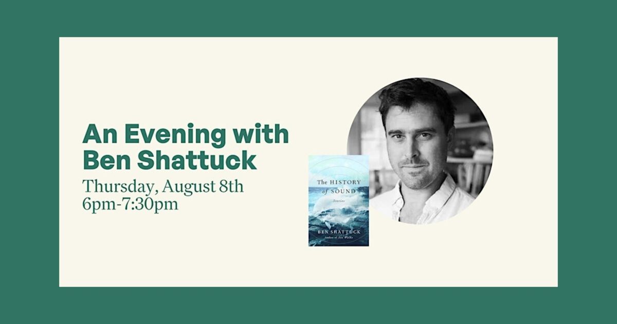 Book Love Hosts: An Evening with Ben Shattuck - The Pinehills